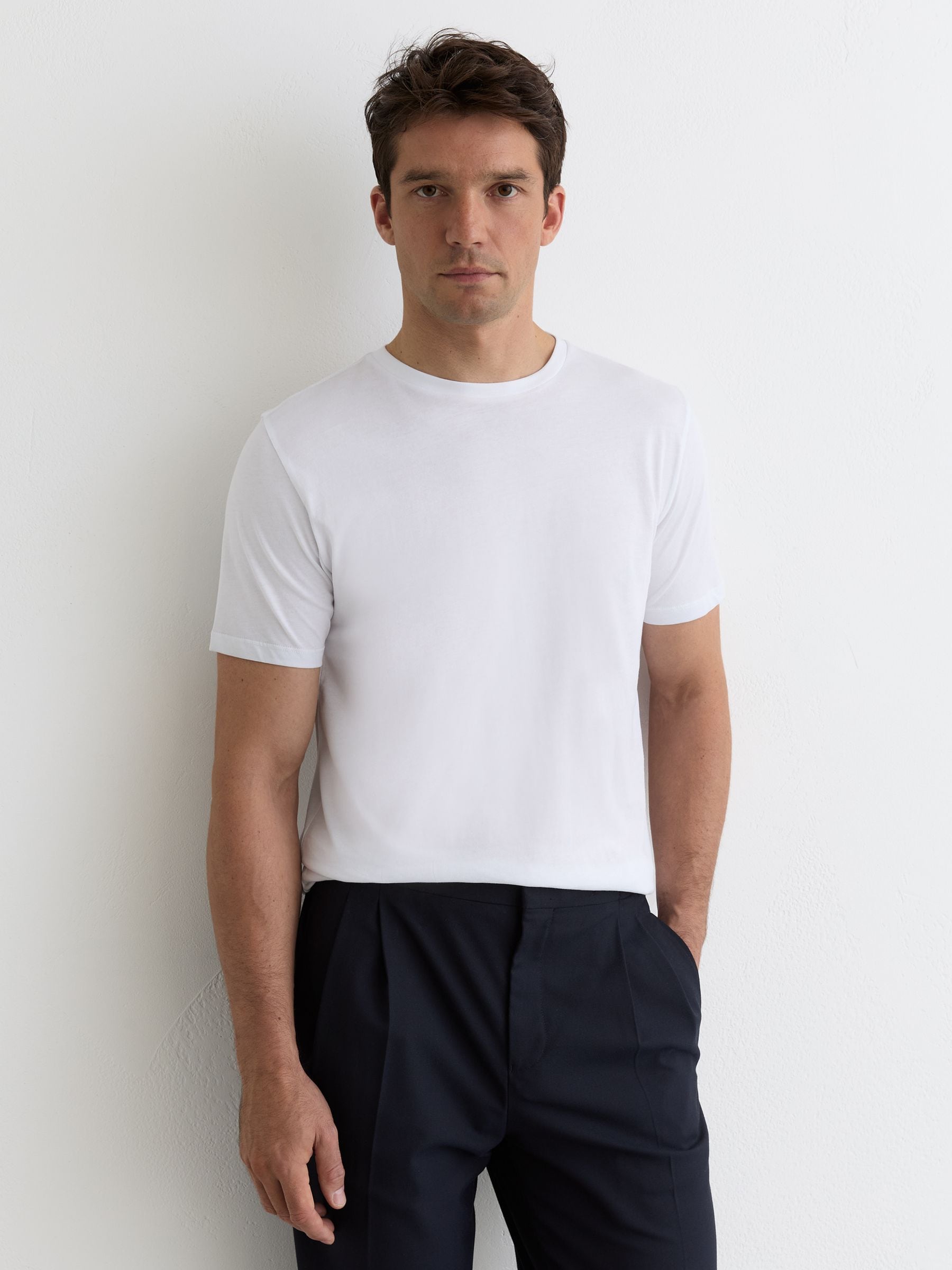 REISS 3 bless 3 pack cotton crew-neck tailored-fit t-shirts 3-pack